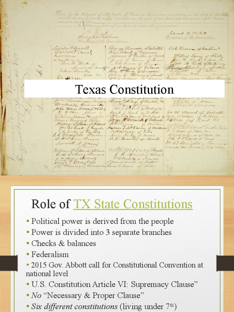 2306 TX Constitution s22 | PDF | Reconstruction Era | Constitution