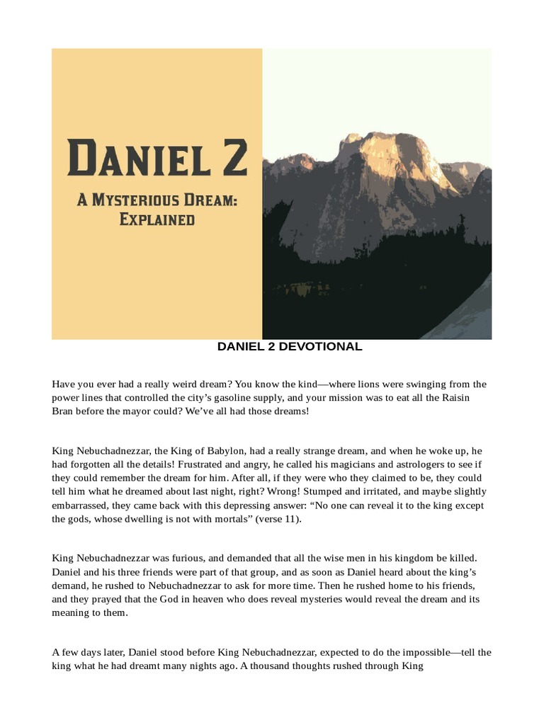Daniel 2 Devotional | PDF | Religious Belief And Doctrine