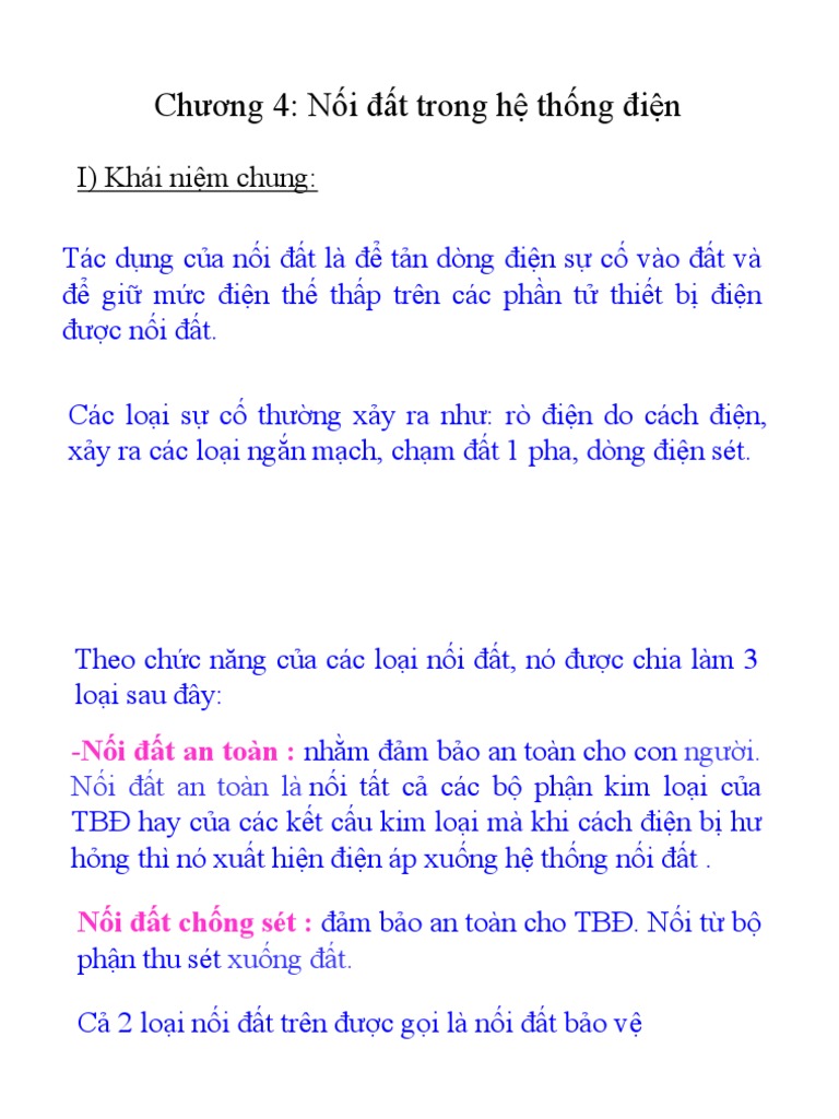 Bai Giang Ky Thuat Cao AP Noi Dat Trong He Thong Dien 45Y | PDF