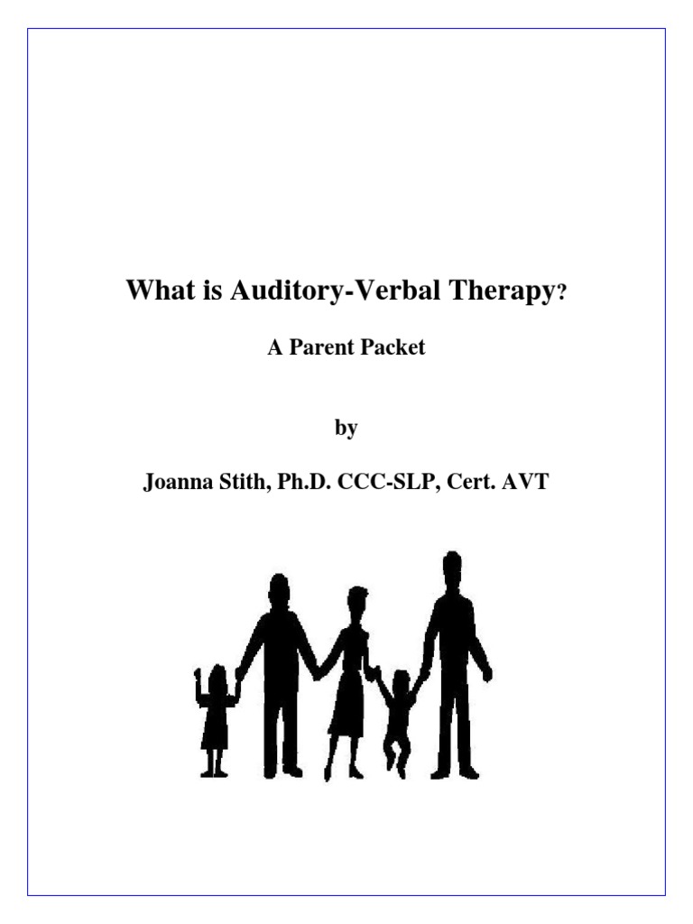 Understanding Auditory-Verbal Therapy | PDF | Hearing Loss | Hearing