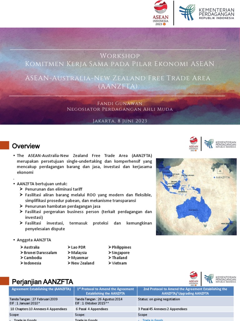 Paparan AANZFTA Untuk CapBuild TL Asof 230507 | PDF