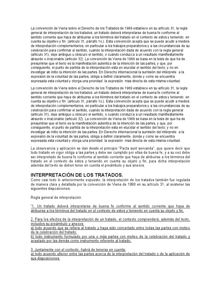 La Convención de Viena Sobre El Derecho de Los Tratados de 1969 ... La Convención de Viena Sobre El Derecho de Los Tratados de 1969 ...