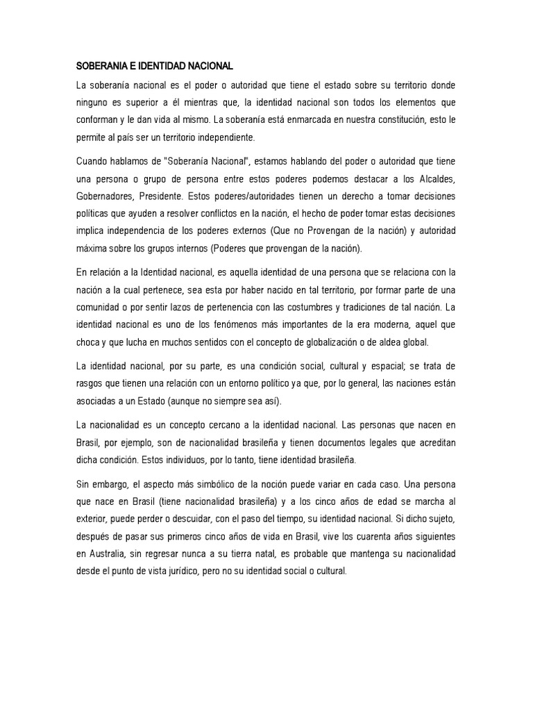 Soberanía e Identidad Nacional Venezolana | PDF | Hugo Chavez | Venezuela