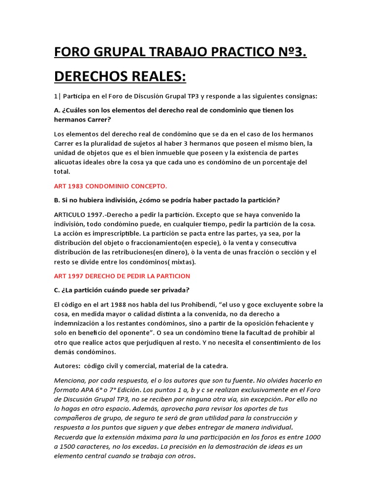 Foro Grupal Trabajo Practico Nº3 | PDF