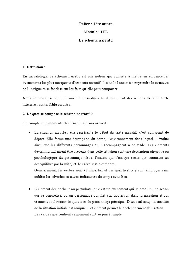 Comprendre le schéma narratif | PDF | Développement personnel ...
