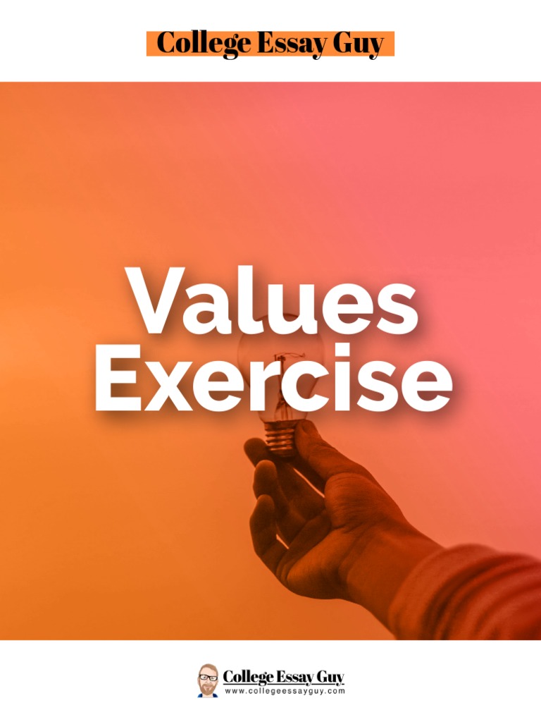 The Values Exercise | PDF | Autonomy | Cognition