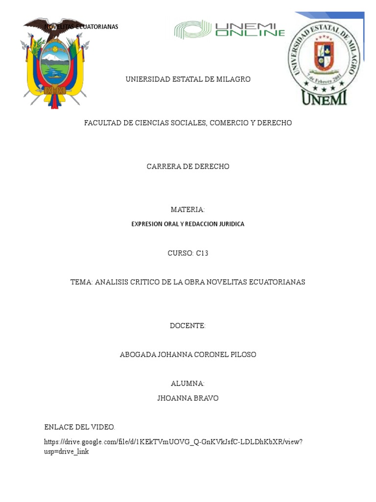 Novelas Ecuatorianas Jhoanna Bravo C13 | PDF | Amor