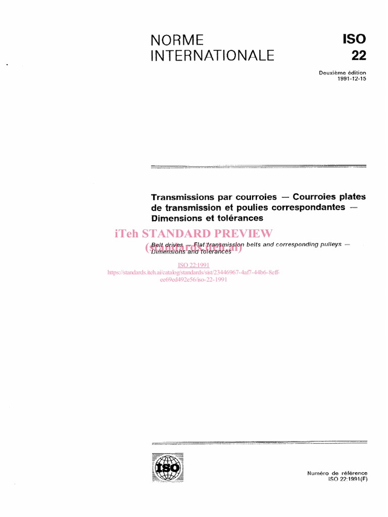 Iso 22 1991 | PDF