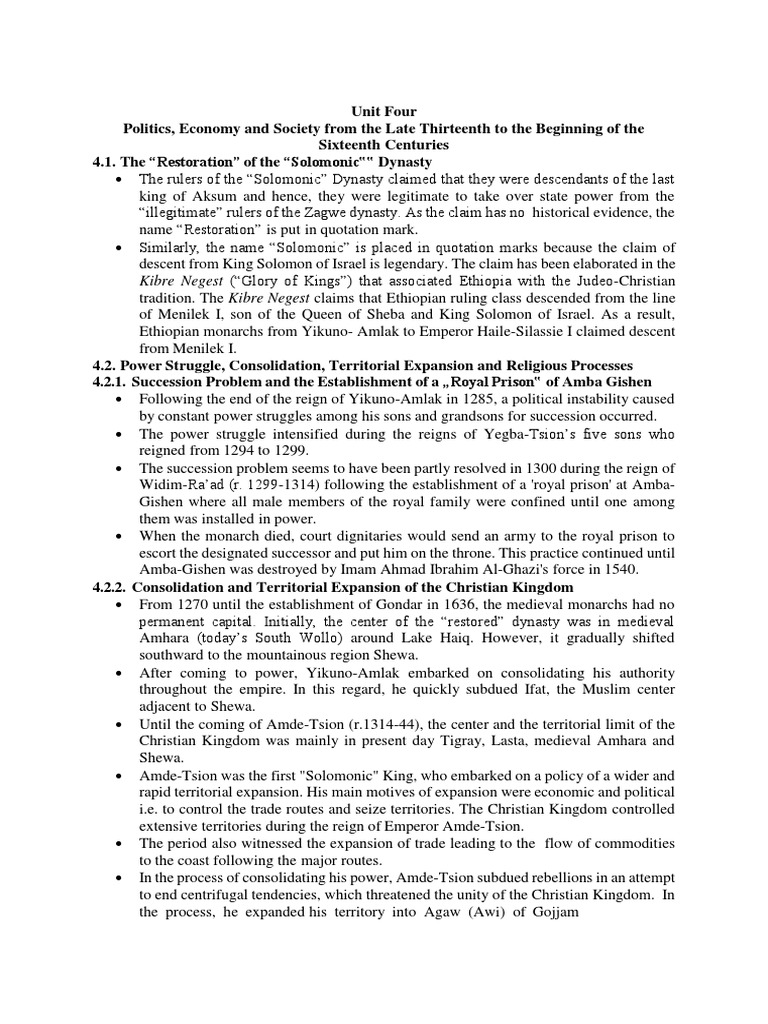 History Short Note Last | PDF | Ethiopia