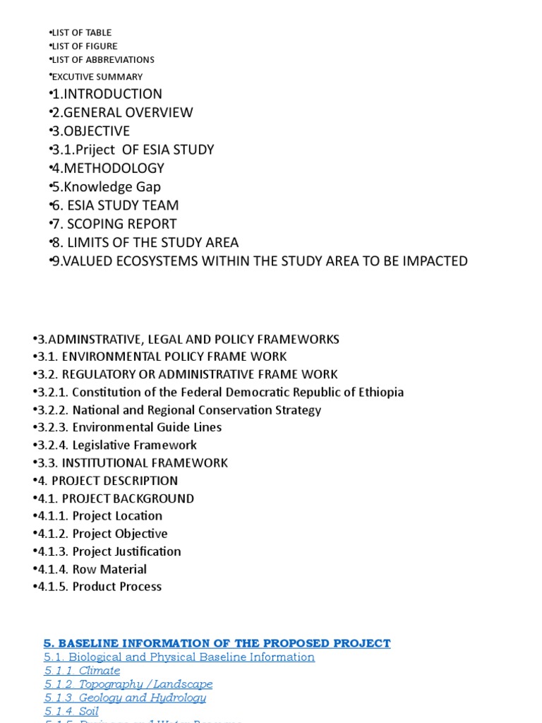 ESIA Outline for Batu Training | PDF | Environmental Impact Assessment ...
