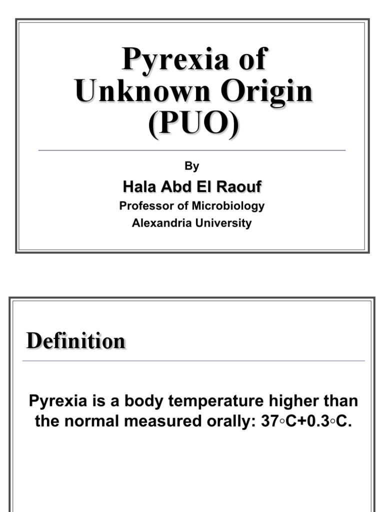 Pyrexia of Unknown Origin 3 | PDF | Infection | Fever