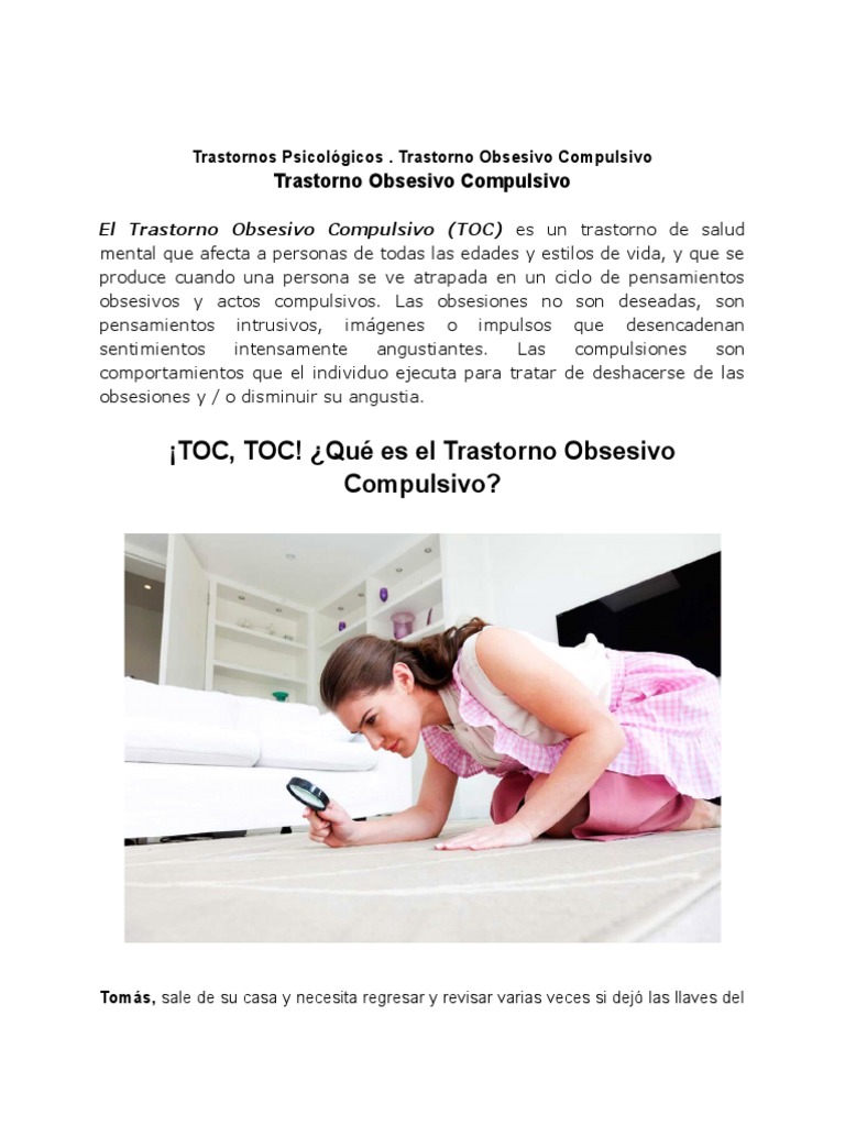 ¡TOC, TOC! Qué Es El Trastorno Obsesivo Compulsivo | PDF | Desorden ...