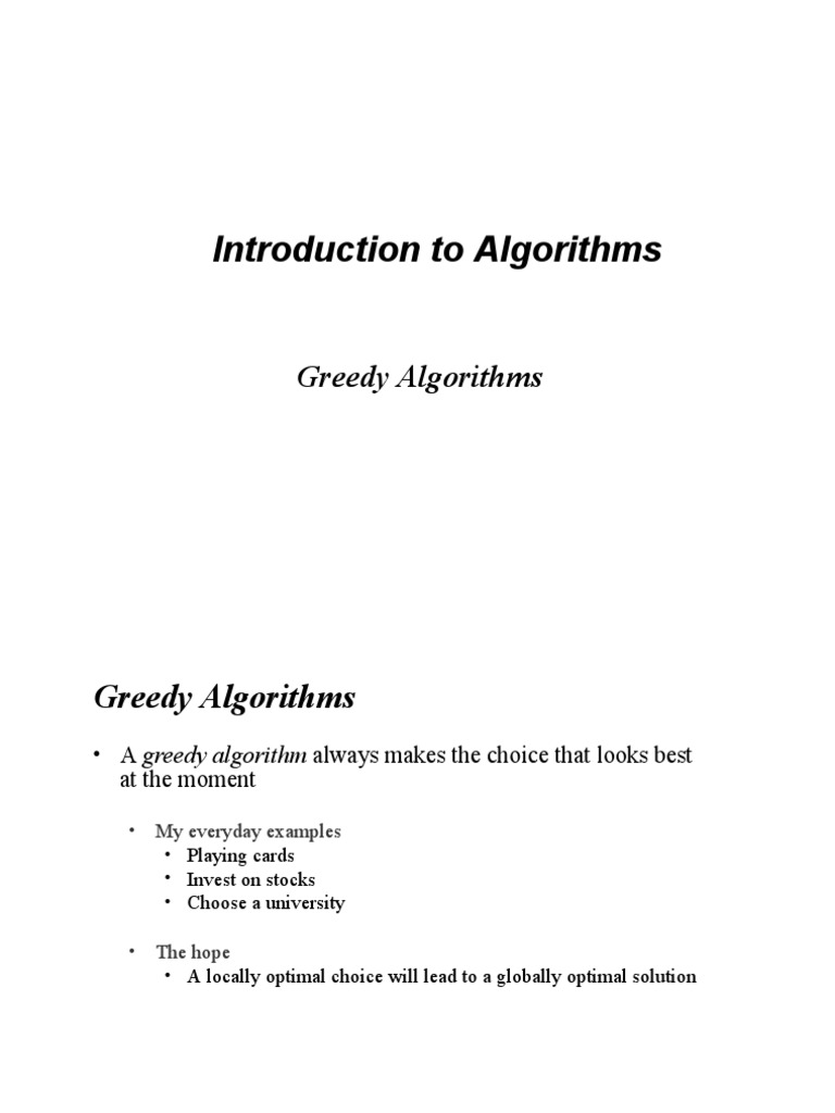 Greedy Algos | PDF | Code | Dynamic Programming Greedy Algos | PDF | Code | Dynamic Programming
