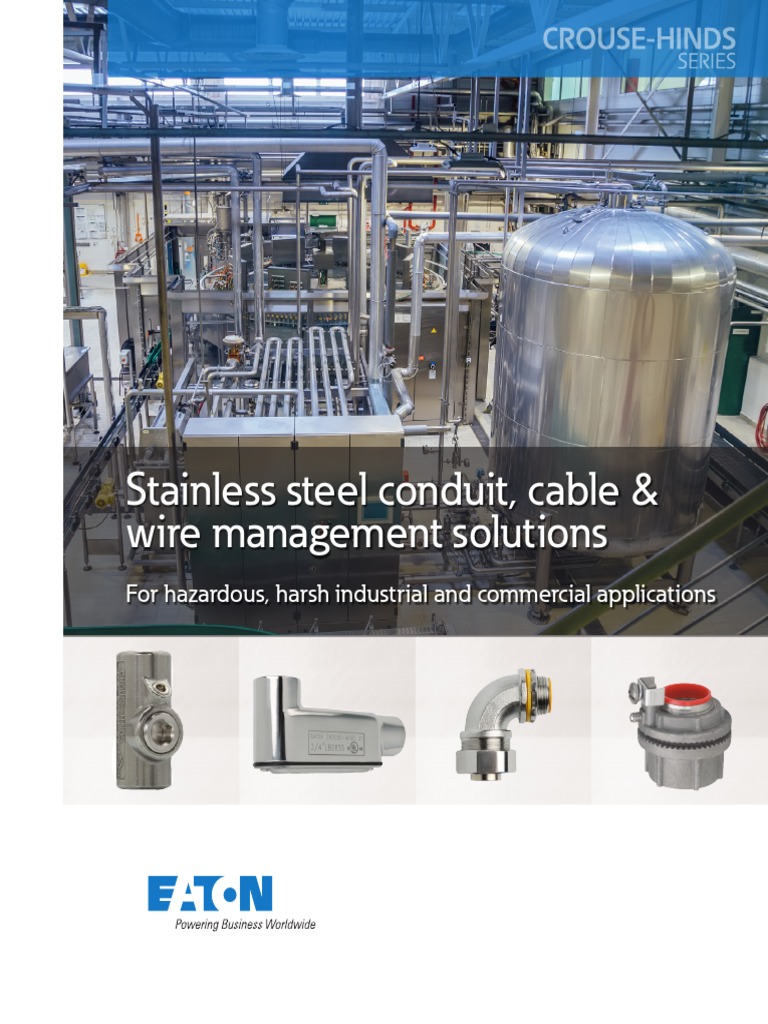 Crouse Hinds Stainless Steel Conduit Cable Brochure | PDF | Pipe (Fluid ...