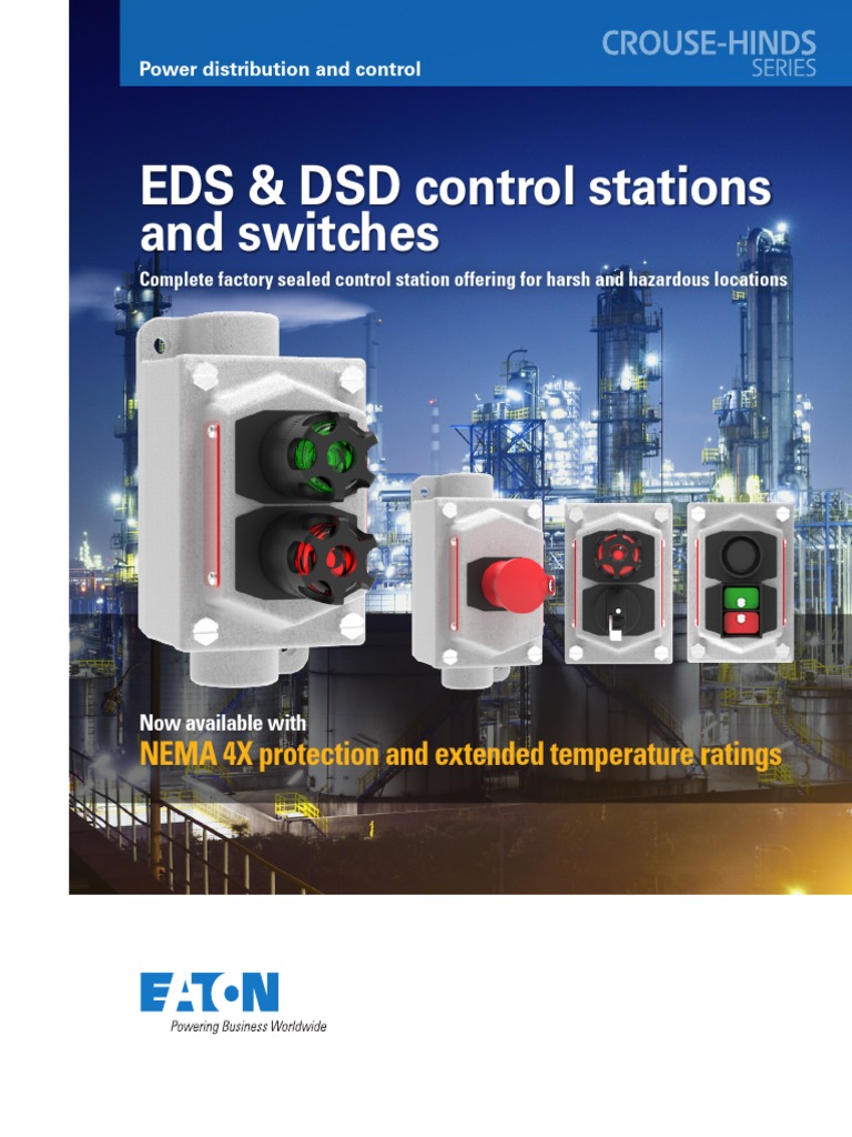 Crouse Hinds Eds Edsx Control Stations Brochure | PDF | Electric Motor ...