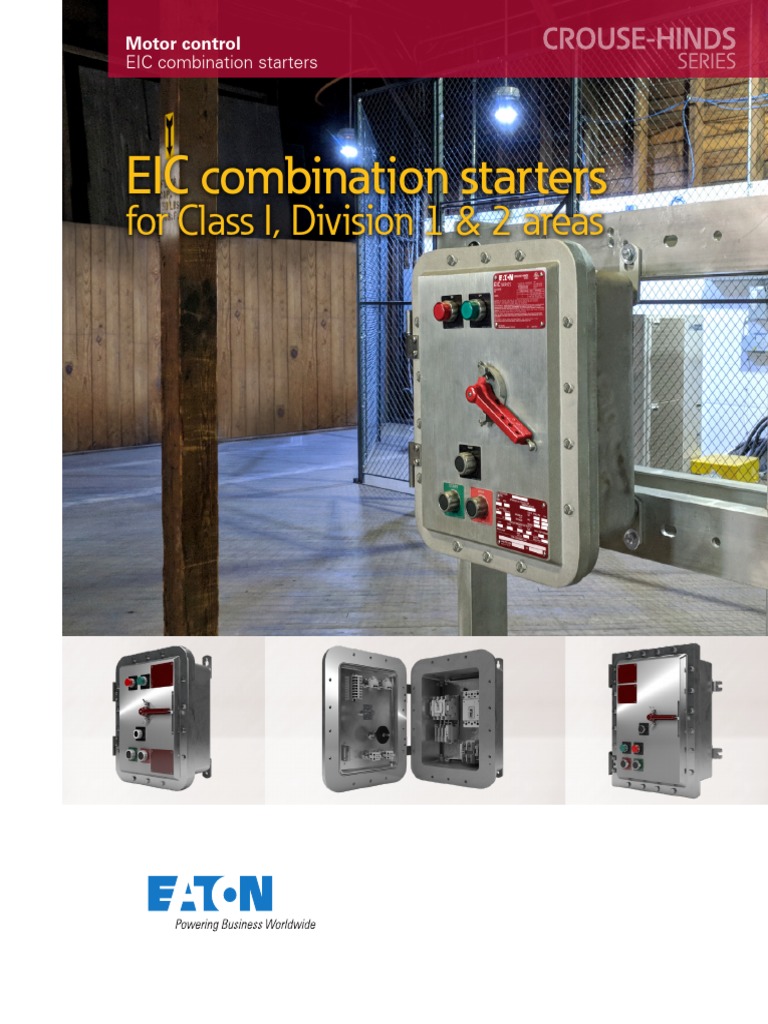 EIC Combination Starters Overview | PDF | Switch | Alternating Current