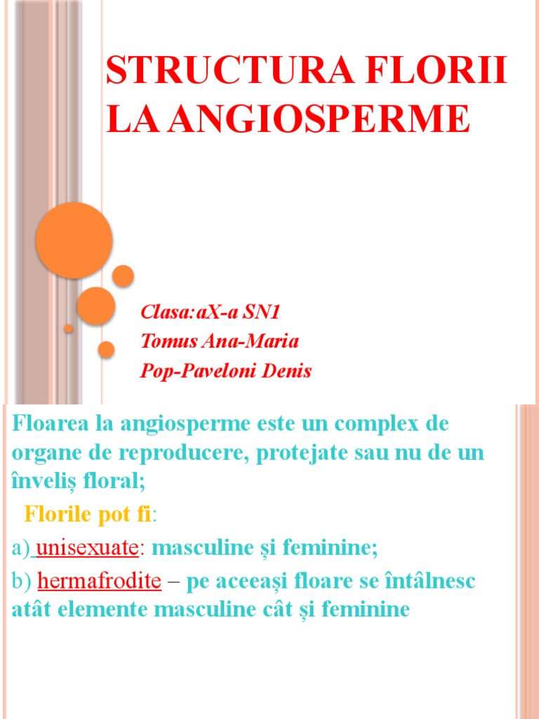 Structura Florii La Angiosperme | PDF