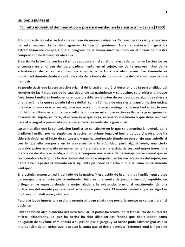 12 El mito individual del neurotico o poesía y verdad en la neurosis ...