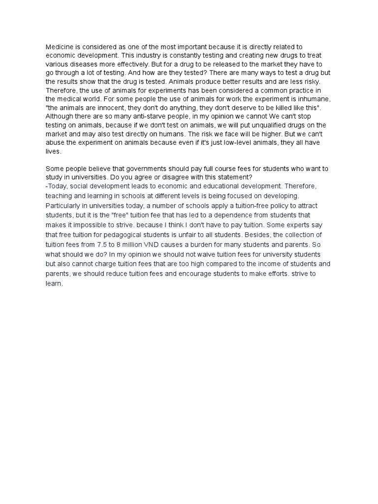 Bai Viet Tieng Anh | PDF