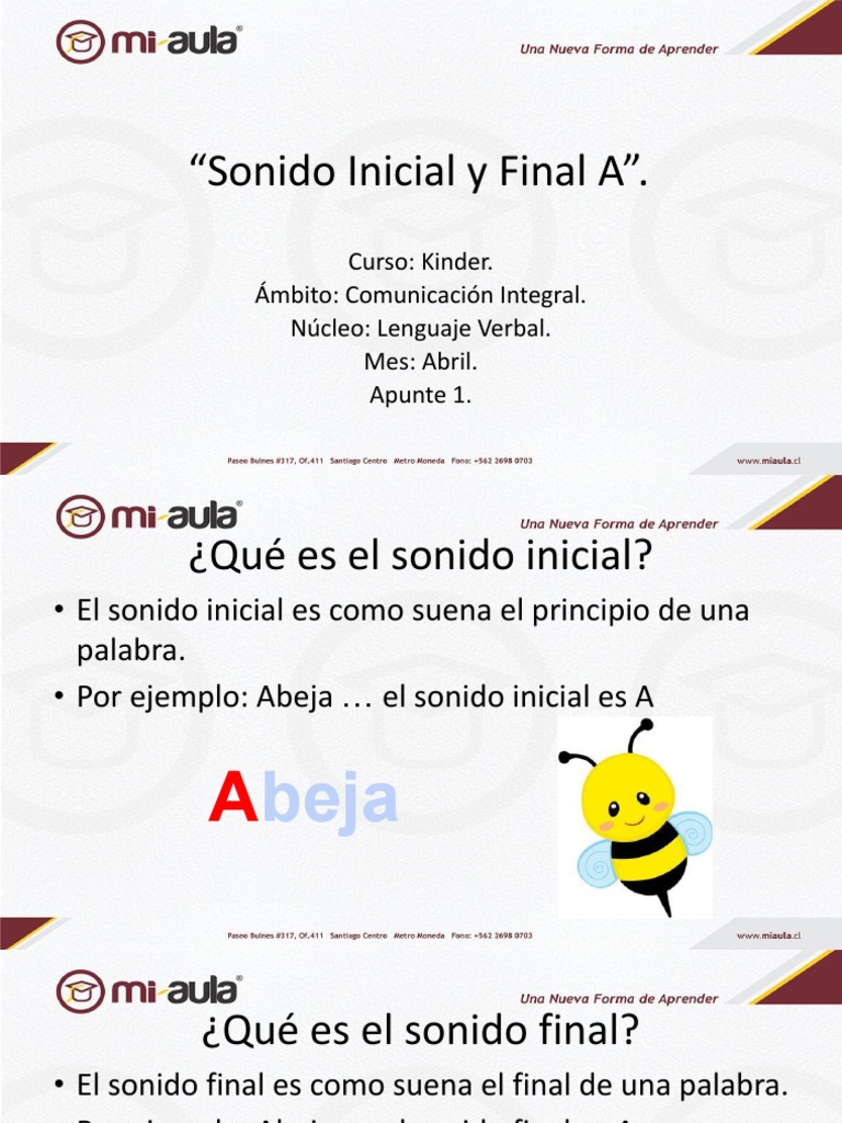 Apunte 1 Sonido Inicial y Final A 103295 20200303 20190408 094407 | PDF ...