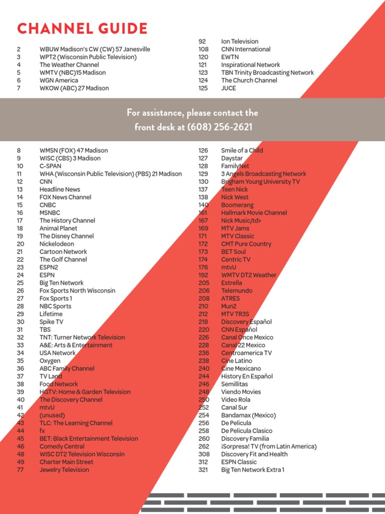 Channel Guide | PDF | Espn | Entertainment