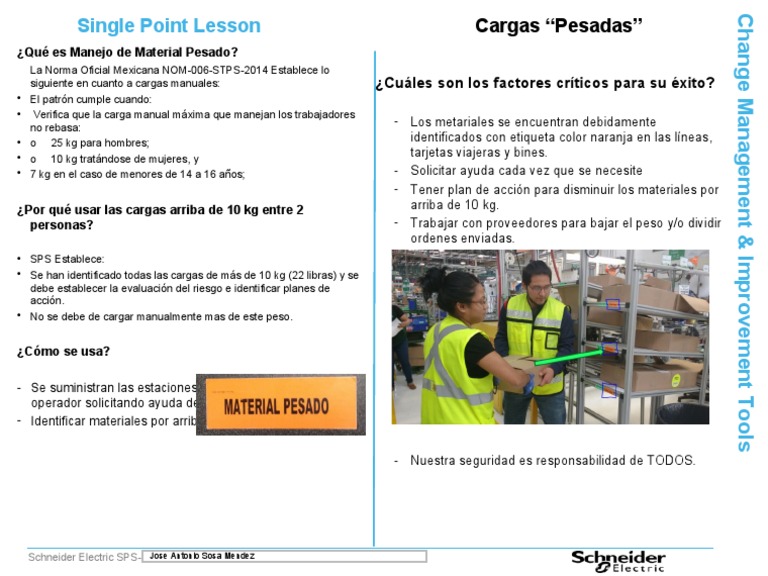 Single Point Lesson - SPL Materiales Pesados | PDF