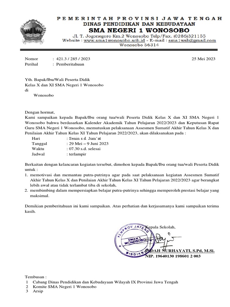 Surat_Pemberitahuan_PAT_dan_ASAT_TP_2022_2023 | PDF