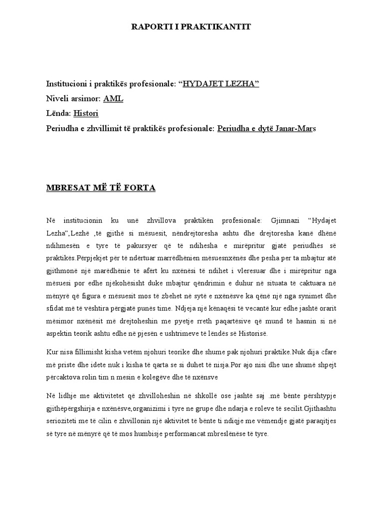 Raporti I Rregullt | PDF