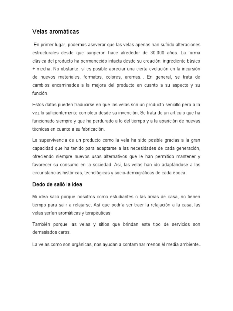 Velas Aromáticas | PDF