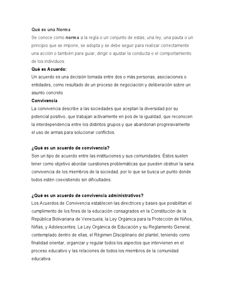 Qué Es Una Norma | PDF | Sociedad | Comportamiento