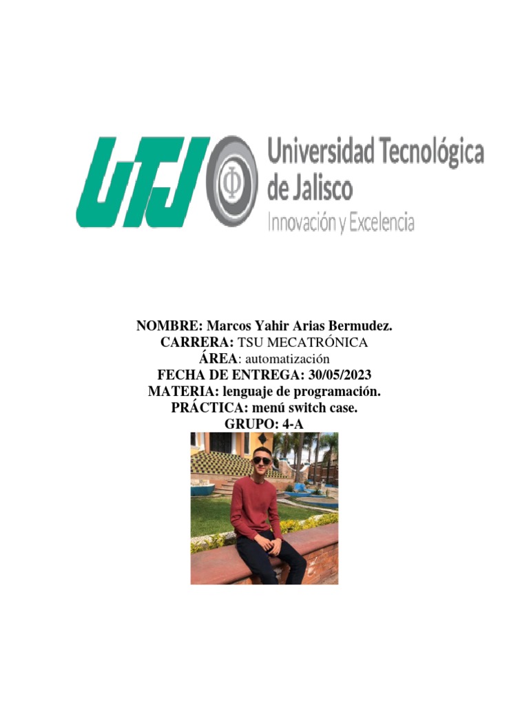 Practica 13 Switch Case Arias Bermudez Pdf 