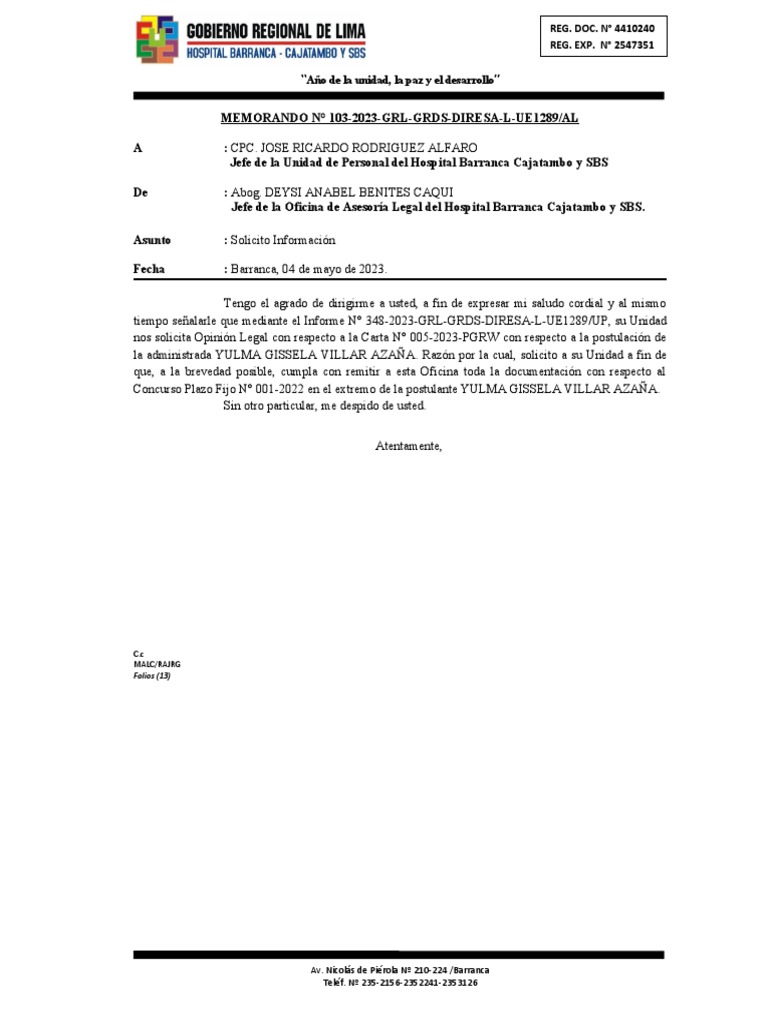 Solicito Información | PDF