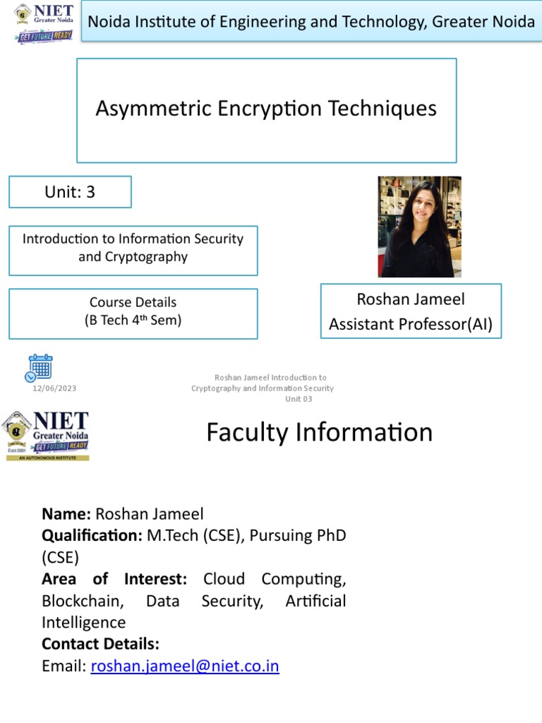 Unit3 Cryptography | PDF | Public Key Cryptography | Key (Cryptography)