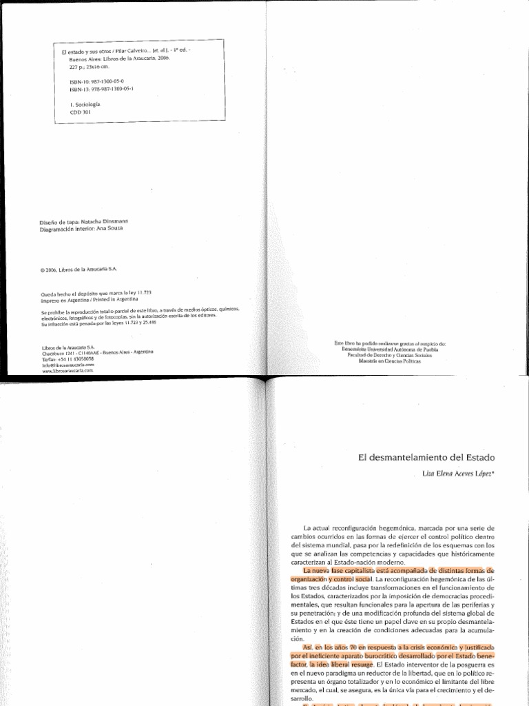 01 Acevez 2006 - El Estado y Sus Otros | PDF