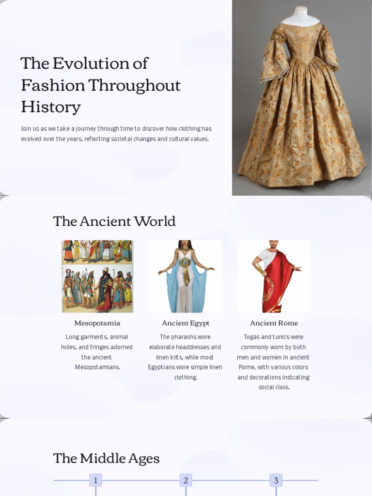 Evolution of Fashion Through History | PDF | Clothing | Fashion