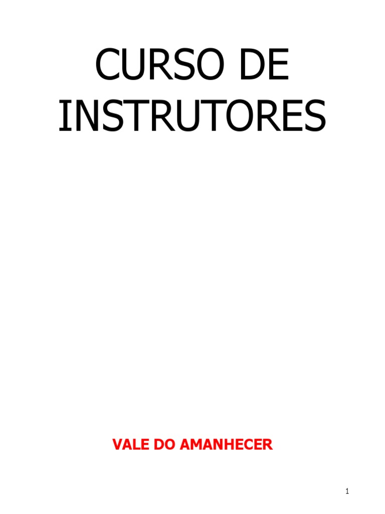Curso de Instrutores | PDF