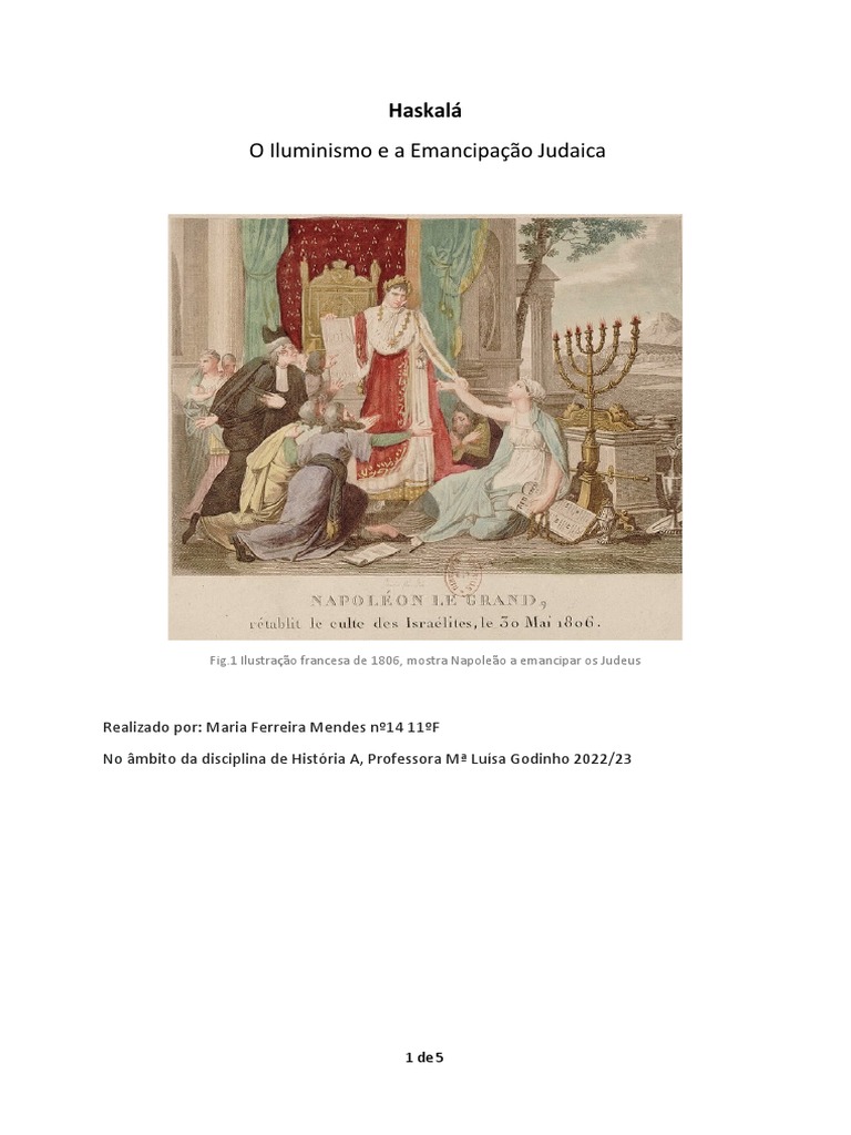 O Iluminismo e A Emancipação Judaica: Haskalá | Download grátis PDF ...