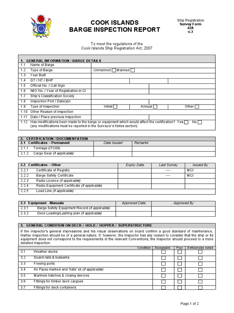 Barge Inspection Guide | PDF