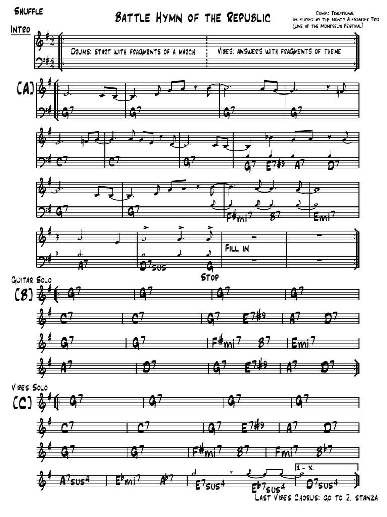 Battle Hymn of The Republic | PDF