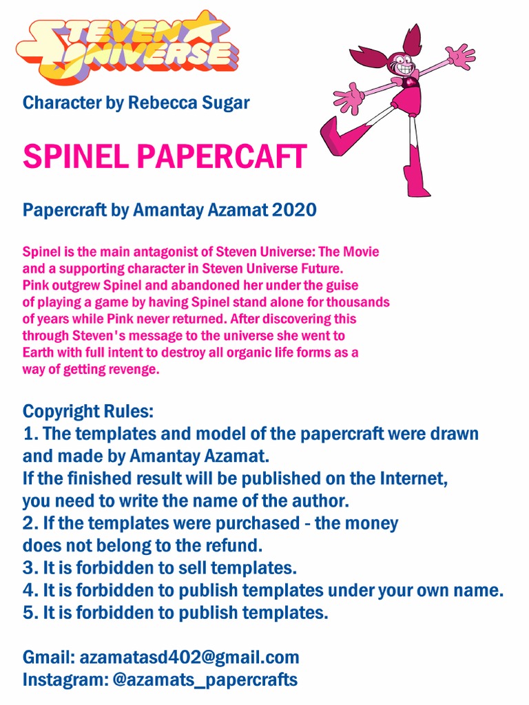 Spinel Papercraft by Azamats Papercrafts | PDF