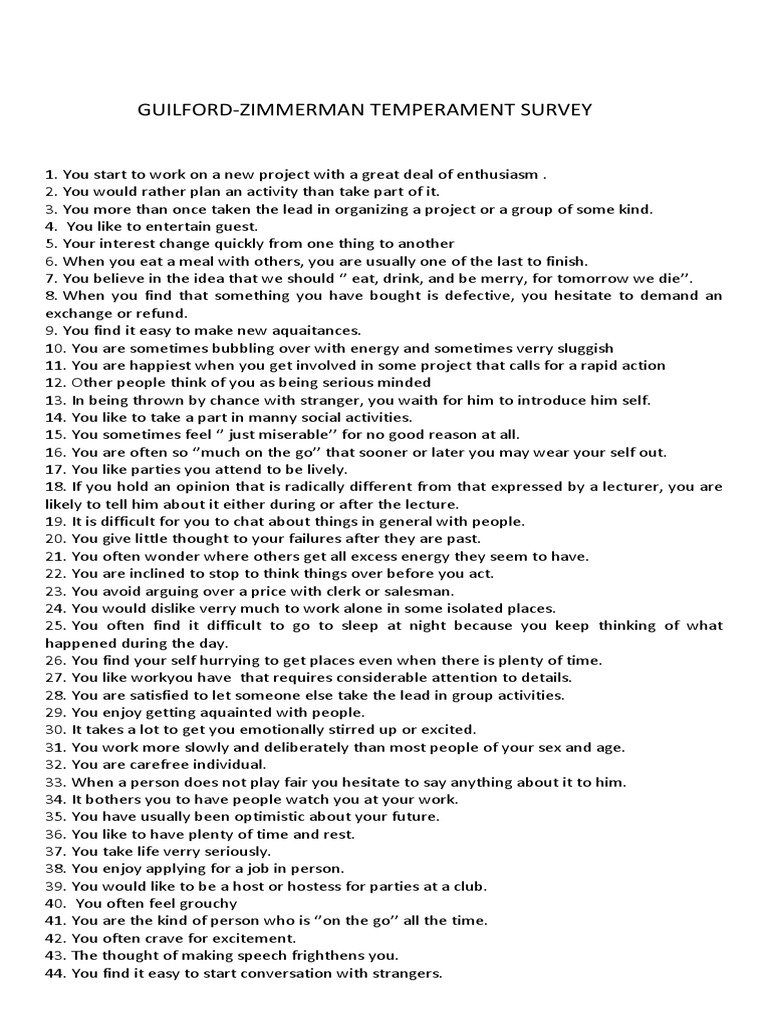 Guilford Zimmerman | PDF | Thought | Feeling