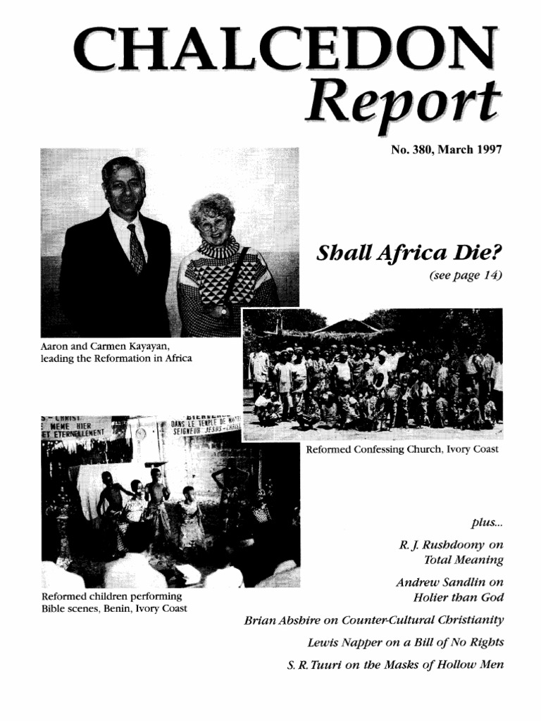 Chalcedon Report 1997 March | PDF