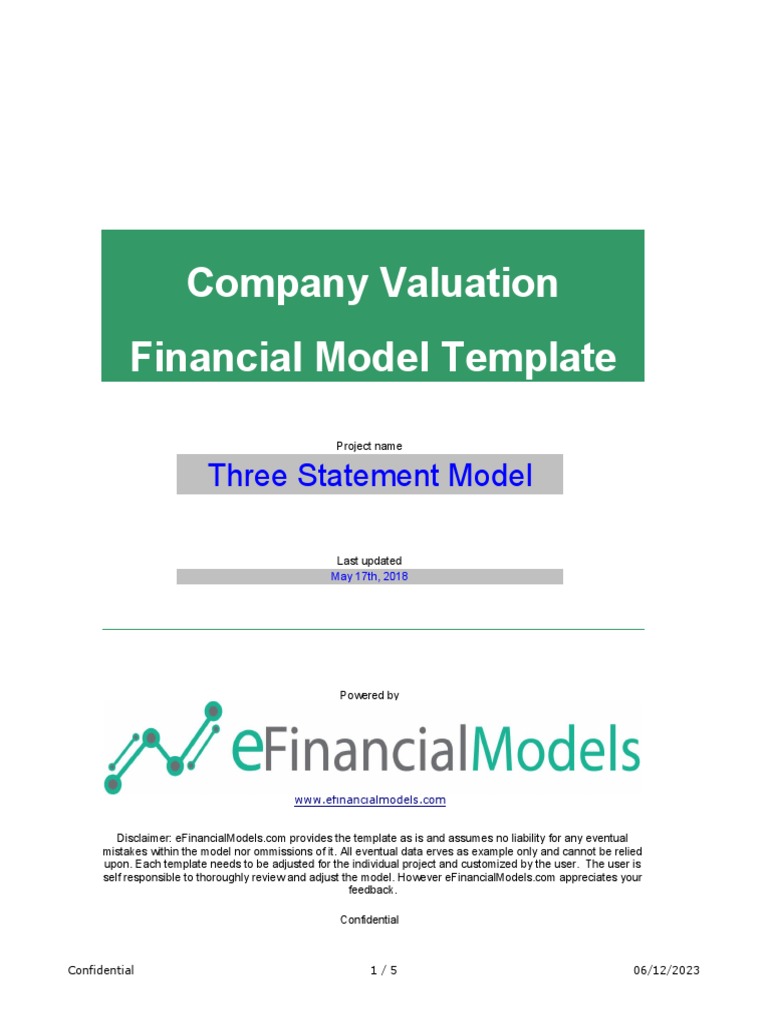 EFM Three Statement Model | PDF | Net Present Value | Revenue