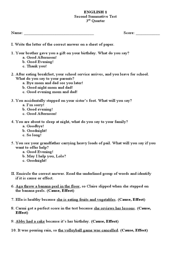 English ST2 Q3 | PDF | Language Arts & Discipline