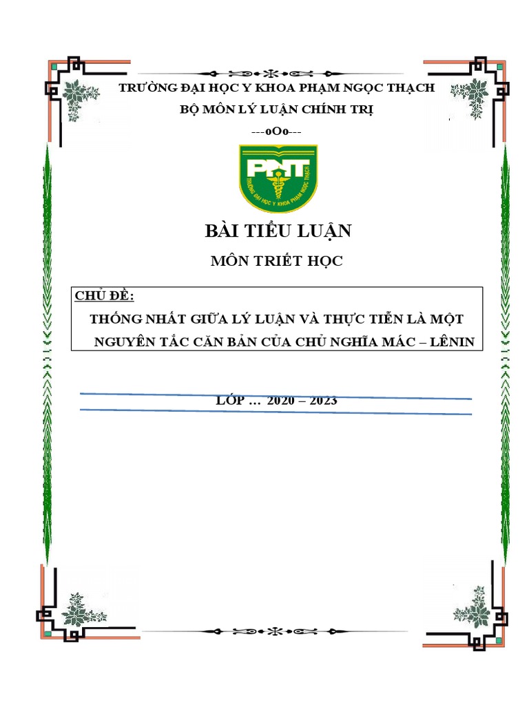 Bai Tieu Luan Triet | PDF