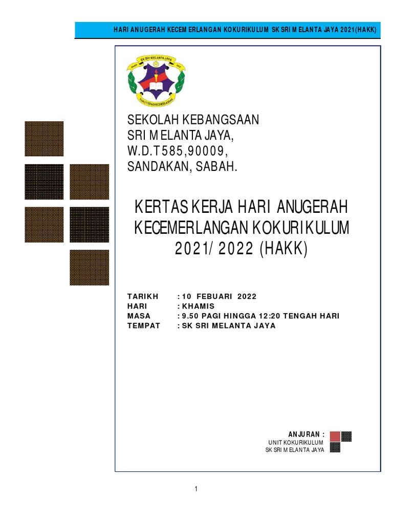 Kertas Kerja Hakk 2022 | PDF