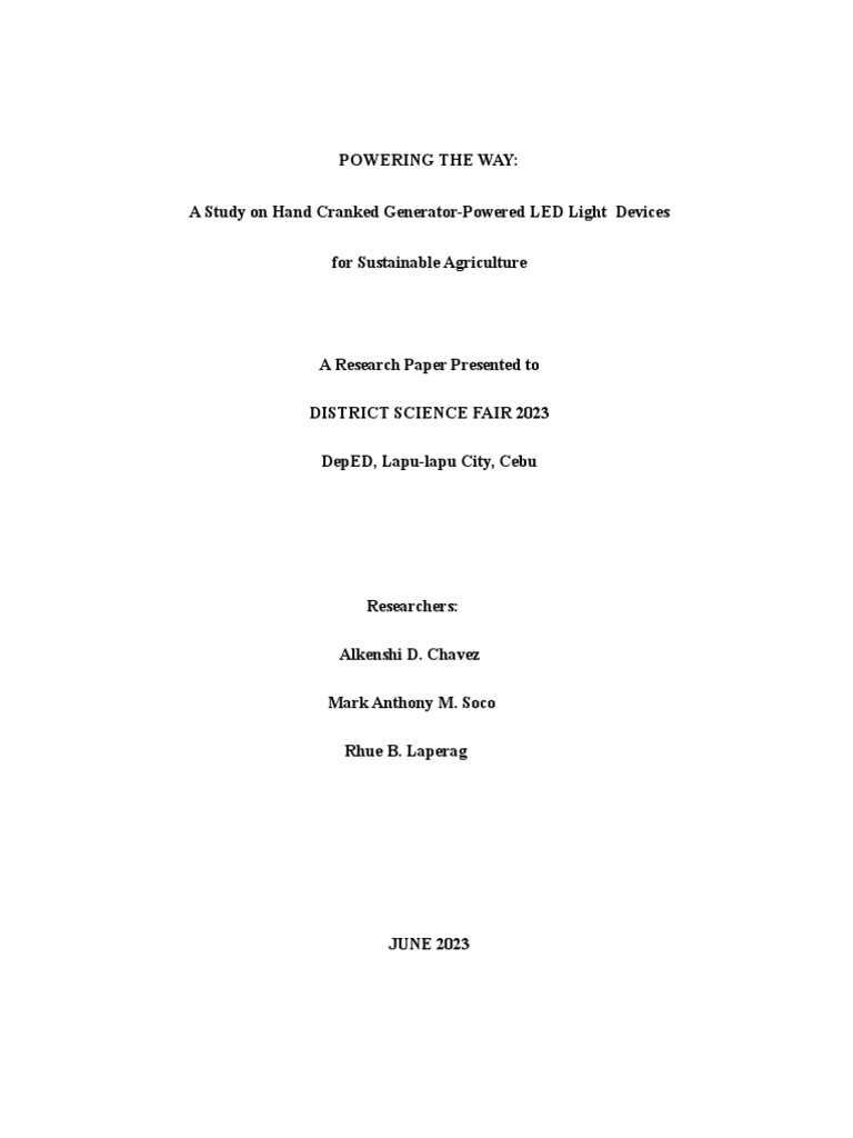 TUKLAS (Physical Science Category) | PDF | Electric Generator | Direct ...