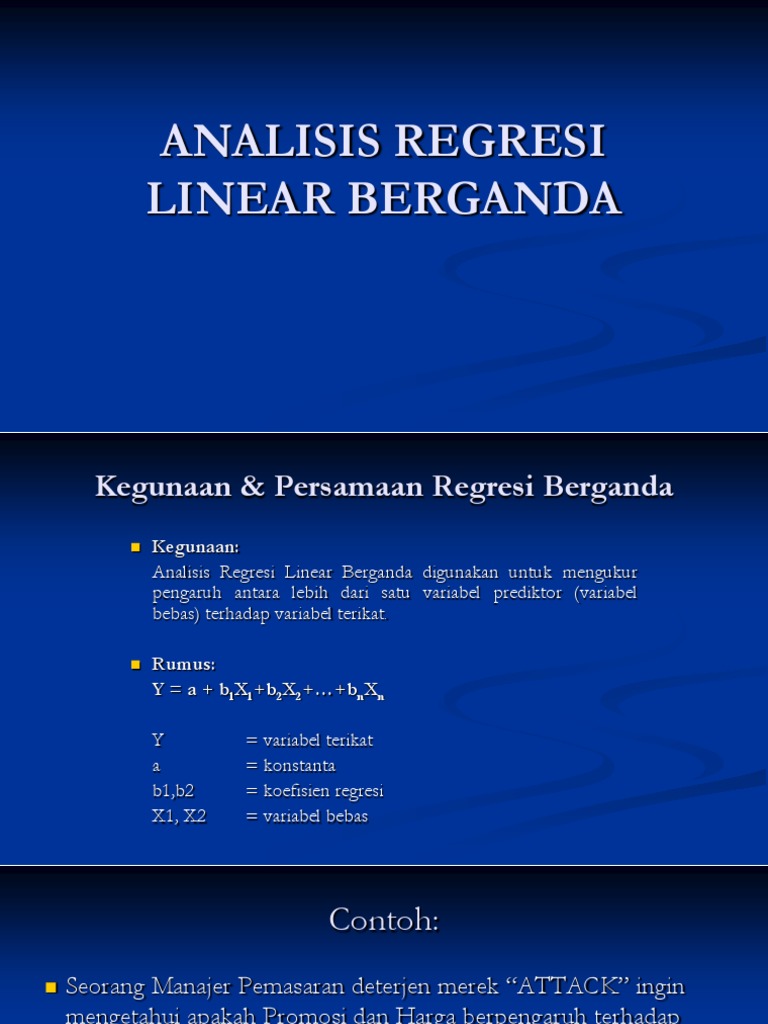 Analisis Regresi Linear Berganda | PDF
