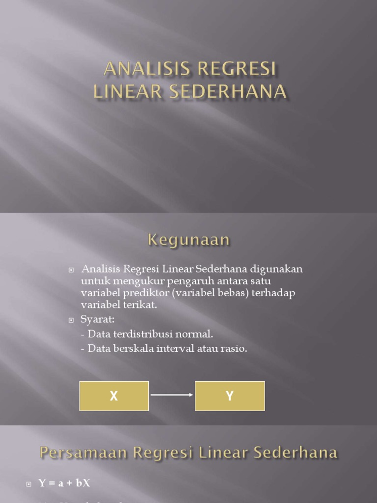 Analisis Regresi Linear Sederhana | PDF