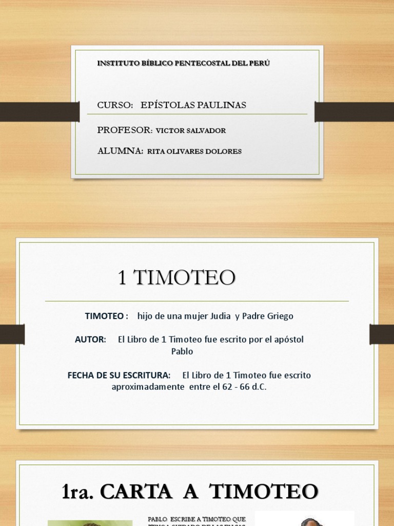 1 Timoteo | PDF